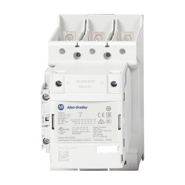Allen-Bradley 100E Contactor 75kW 3Pole 250 to 500VAC and VDC Elec Coil ...