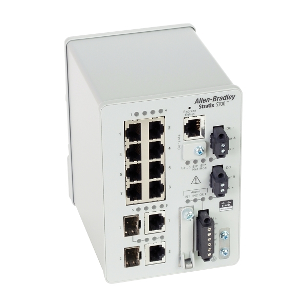 AB Stratix 5700 Managed Switch 10 Ports, 8 x 100MB Copper and 2 x 1GB ...