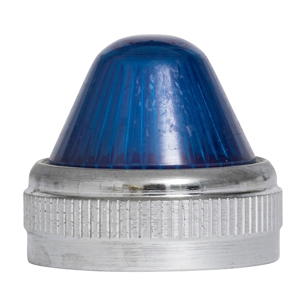 Austrol N100 Pilot Light Lens Push to Test Blue Polycarbonate Beehive Style