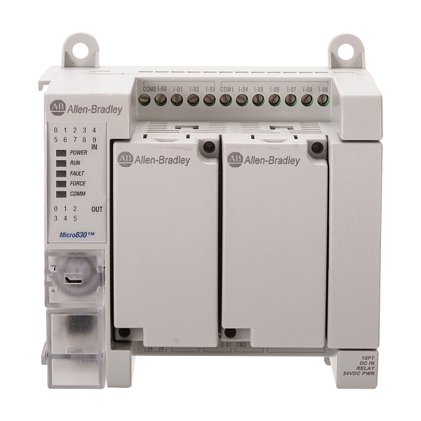 Allen-Bradley Micro830 Controller 10DI 6DO Relay RS232/485 24VDC