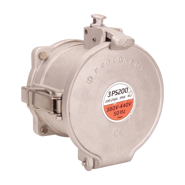 PROCONECT 3PS200 Socket Outlet, 3P+N+E, 250A (AC23 160A) 440V AC
