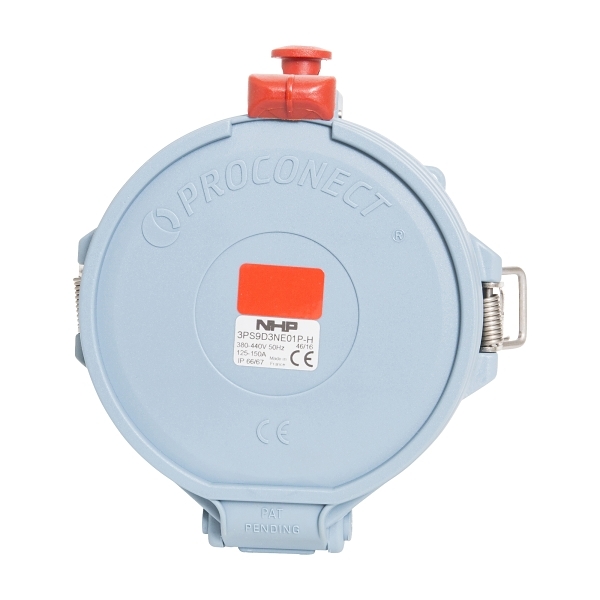 PROCONECT 3PS125 Socket Outlet, 3P+N+E+2p, 150A (AC23 100A) 440V AC