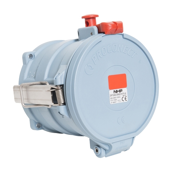 PROCONECT 3PS125 Socket Outlet, 3P+N+E+2p, 150A (AC23 100A) 440V AC