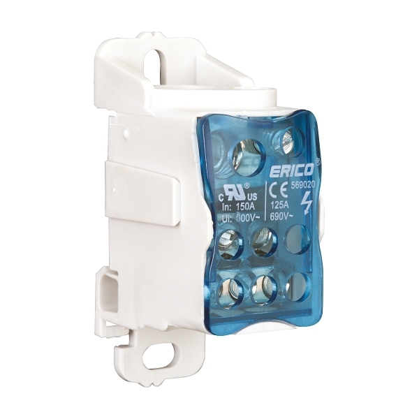 nVent ERIFLEX Distribution Blocks 125A Cu In 1 x 10 to 35mm Out 1 x 6 ...