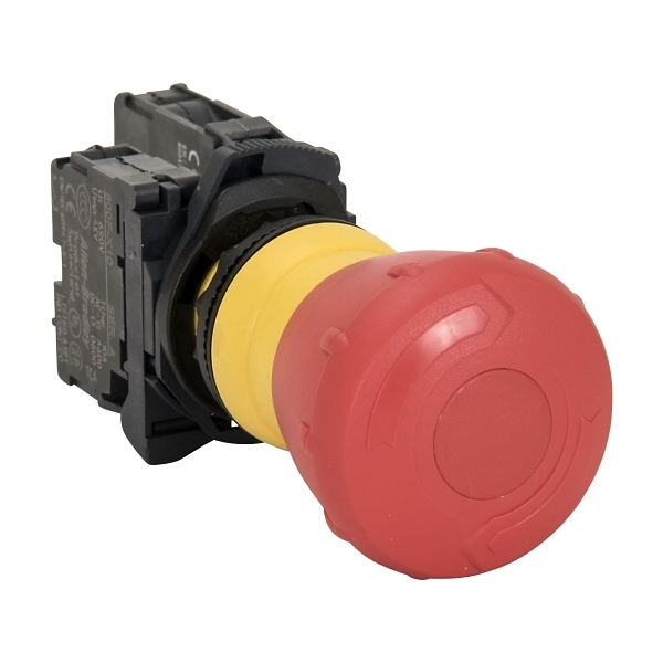 Allen-Bradley 800F E Stop 22.5mm Complete Plastic MOM MHRM Head 40mm ...