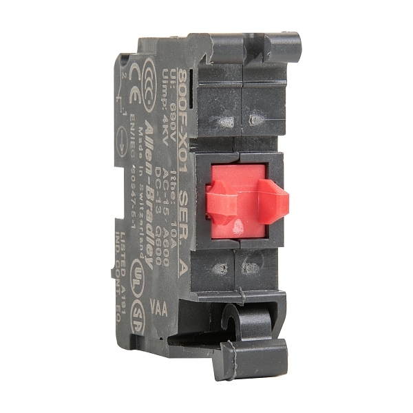 Allen-Bradley 800F No Latch Screw Contact Block 1 N.C. for 22.5 ...