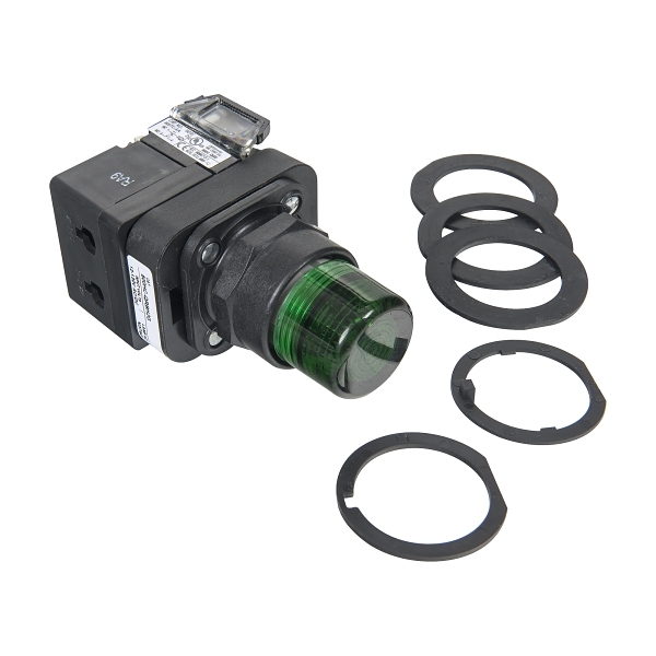 Allen-Bradley 800H Pushbutton 30.5mm Complete PL FS EXT HD WO GD LED FV ...