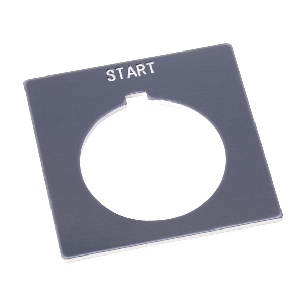 Allen-Bradley 800H Legend Plate 47 X47mm, Standard, START, Grey