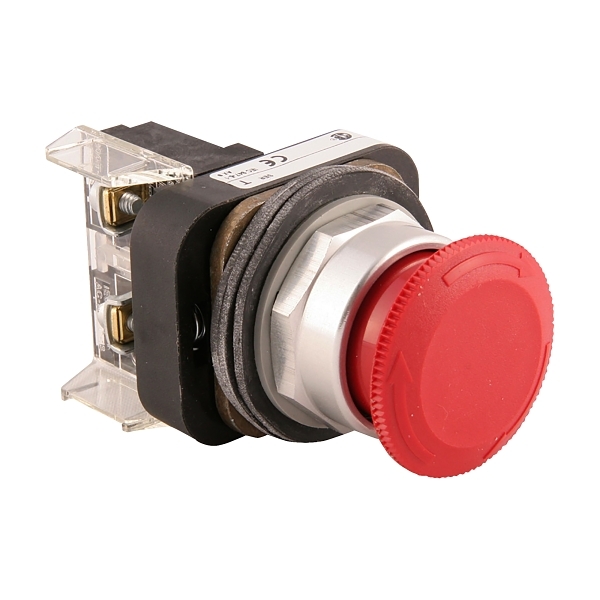 Allen-Bradley 800T PB 30.5mm Mush. Head 2 Pos. Push Pull Twist to Rel. 1N.C. Late Break Contact Red