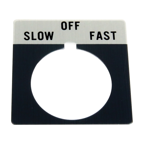 Allen-Bradley 800T Legend Plate 46 x 47mm Gray SLOW OFF FAST for 30.5mm ...