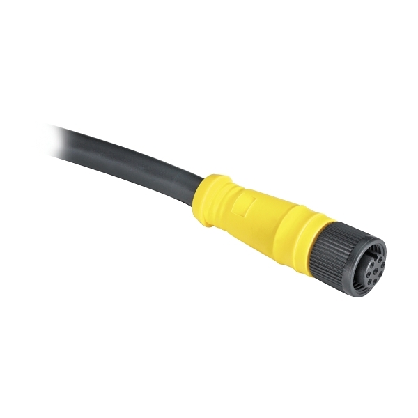 AB 889D Cordset Cable PVC Black 8 Pin 24AWG DC Micro Female Straight ...