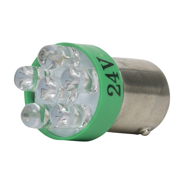 Austrol N100 Lamp BA15D LED 24V AC DC Green