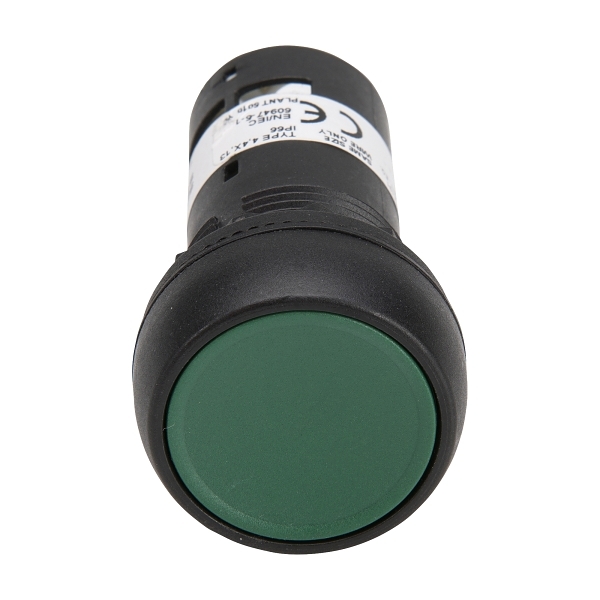 Sprecher and Schuh D7 Pushbutton 22.5mm Monolithic Flush 1 NO Green