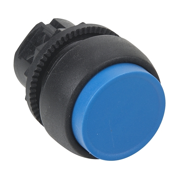 Sprecher and Schuh D7 Pushbutton 22.5 mm Head Only Plastic Momentary Extended Blue Cap Non Ill