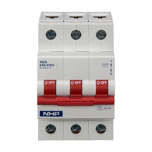 NHP DIN-T Main Switch 3Pole 100A
