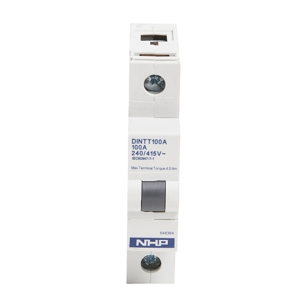 NHP DIN-T Accessory Through Terminal 100A 1Pole
