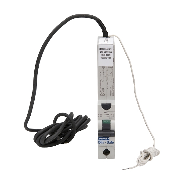 NHP DIN-T Residual Current Device Long Body w/ Overcurrent 10kA 40A ...