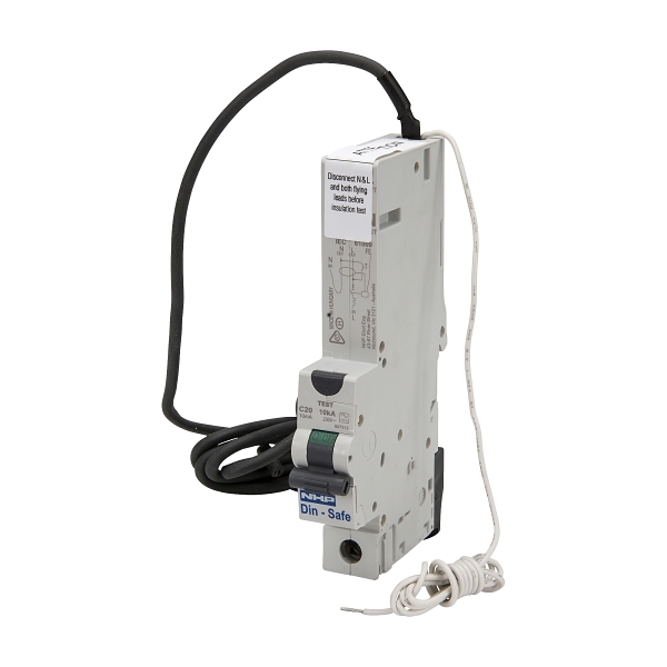 NHP DIN-T Residual Current Device Long Body w/ Overcurrent 10kA 40A ...