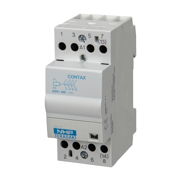 NHP DIN-T DIN Contactors 24A 4 Normally Open Contacts Coil Voltage 12V ...