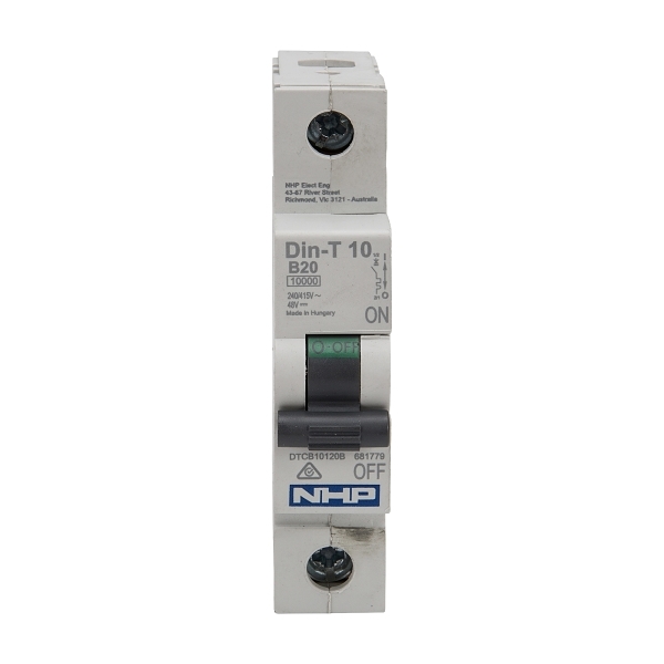 NHP DIN-T Miniature Circuit Breaker 10kA 1Pole 32A B Curve