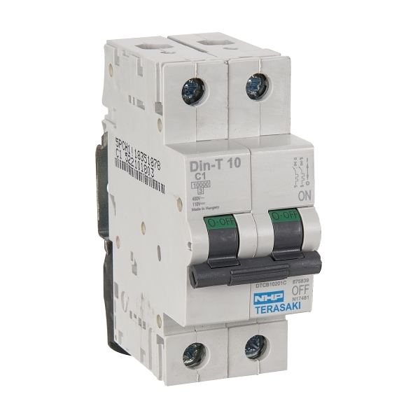 NHP DIN-T Miniature Circuit Breaker 10kA 2Pole 16A C Curve