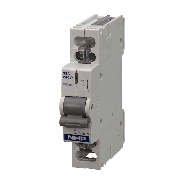 NHP DIN-T Changeover Switch 2Pole with Off I 0 II