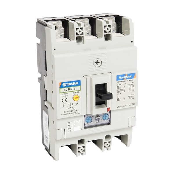 Terasaki TemBreak 2 MCCB 250 Frame 25kA 3P 125A Thermal Magnetic