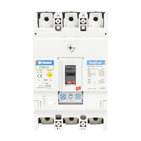 Terasaki TemBreak 2 MCCB 250 Frame 25kA 3P 160A Thermal Magnetic