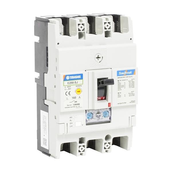 Terasaki TemBreak 2 MCCB 250 Frame 25kA 3P 160A Thermal Magnetic