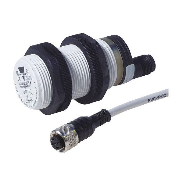 Carlo Gavazzi Capacitive Proximity Stainless Steel M30 DC PNP NO NC Contacts 16mm plus 5m M12 Cable