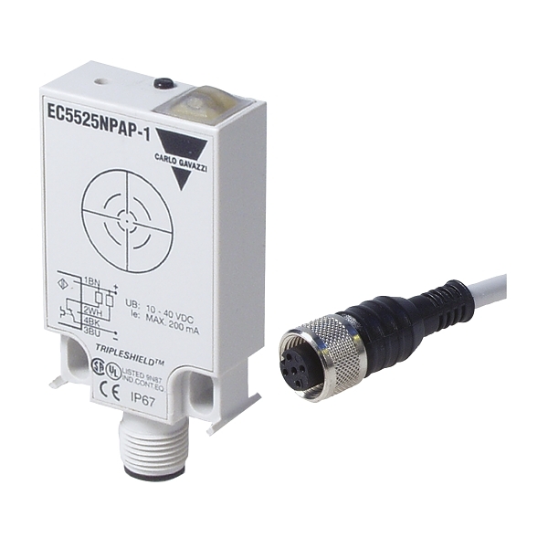 Carlo Gavazzi Capacitive Proximity Plastic Rectangular 55 x 38mm DC NPN ...