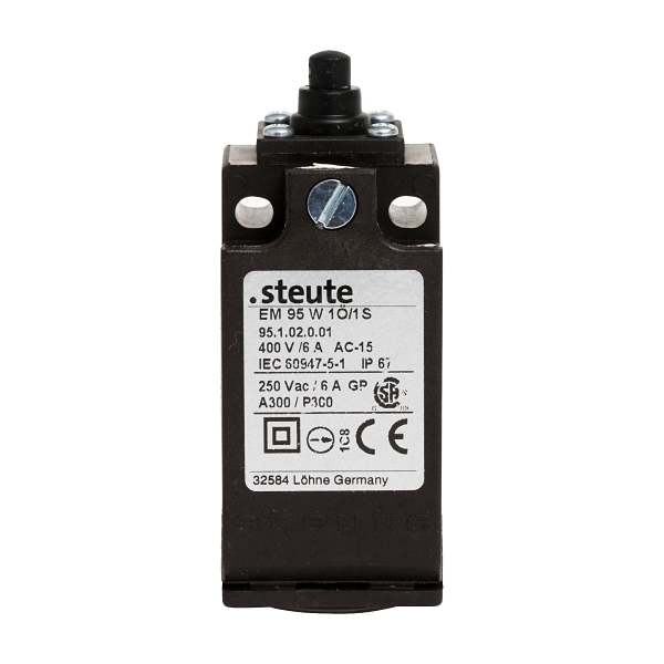 Steute Limit Switch 30mm Plastic Plunger with Collar 1 NO 1 NC Contacts ...