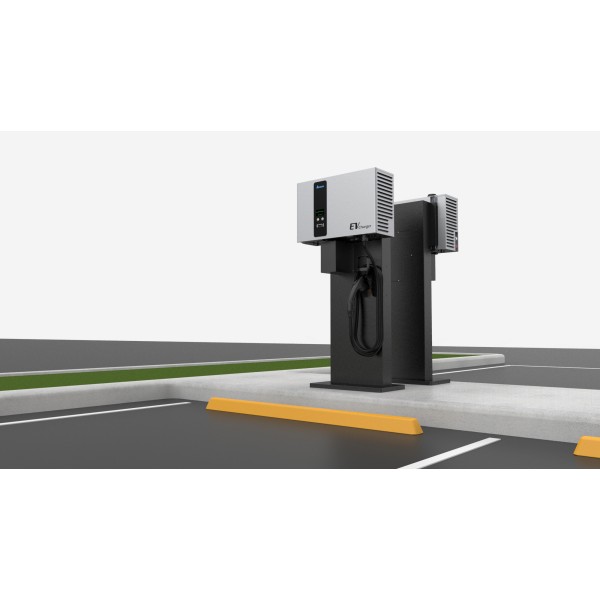 Delta DC EV Charger 25kW Free Standing Mount Post