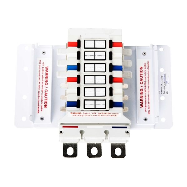 NHP POWERMAX GB Isolation Busbar Chassis DINT 250A 12 Way 3Pole Bottom Feed