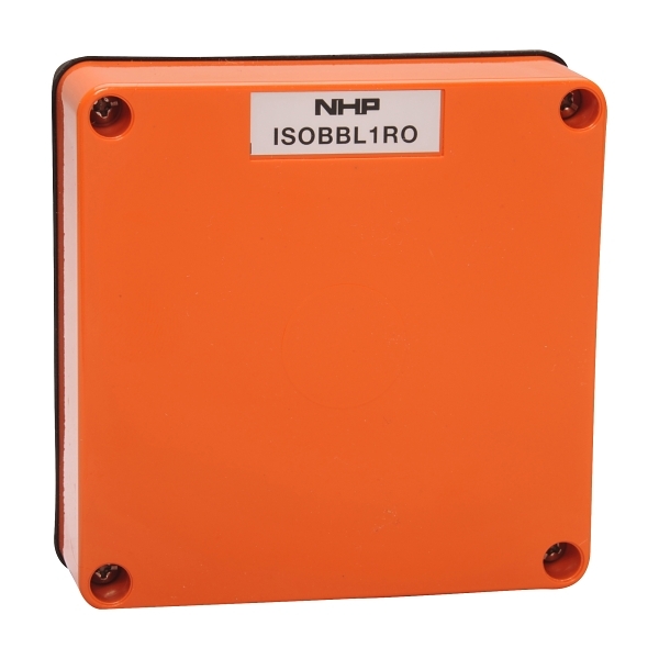 NHP ISO Cover - Blank, 1 Gang - 38mm depth, Resistant Orange