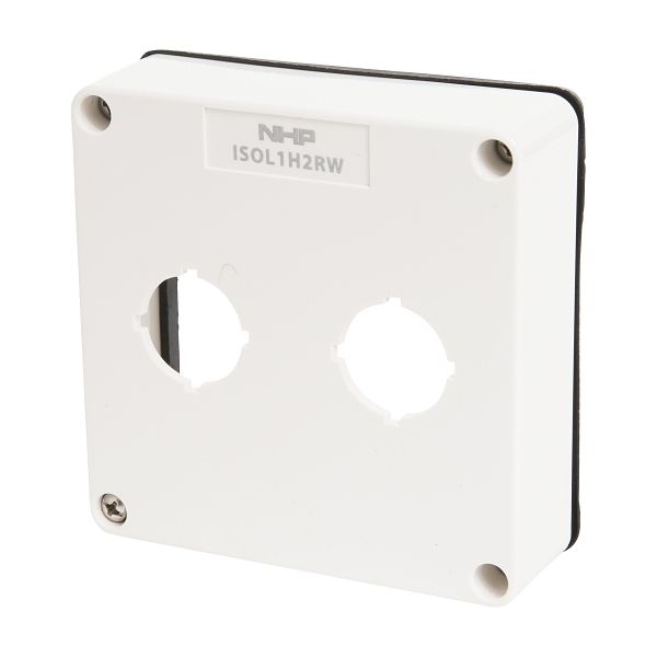 NHP ISO Cover - Cutout (2 x 22 5mm), 1 Gang - Shallow D38mm, Resistant ...