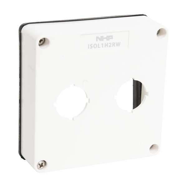 NHP ISO Cover - Cutout (2 x 22 5mm), 1 Gang - Shallow D38mm, Resistant ...