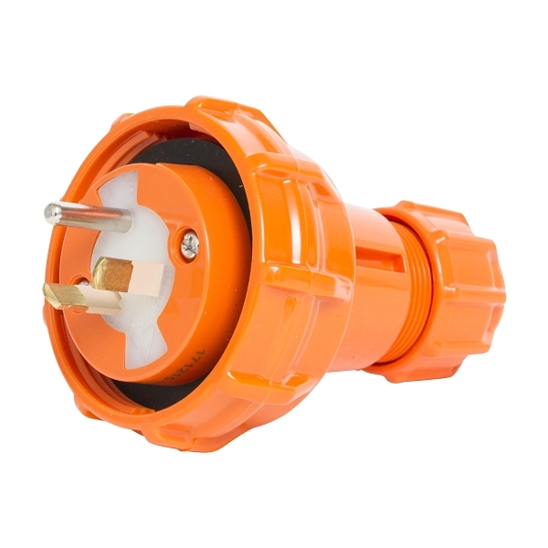 NHP ISO Plug - Straight, 2 Flat Pins 1 Round Earth, 10A 250V AC ...