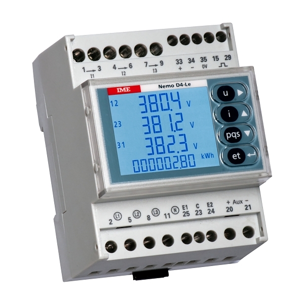 IME NEMO D4-LE Multifunction Meter with Pulse and Modbus RS485 RTU or TCP