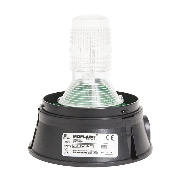 Moflash Xenon Beacons 10 Joules Flashing Mode IP65 230V AC Wall or ...