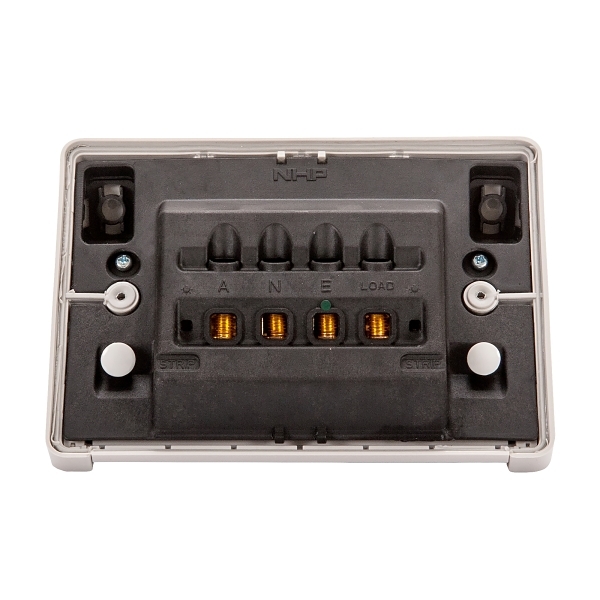 NHP NLINE General Purpose Switch Socket Outlet, IP53, Twin with Extra ...