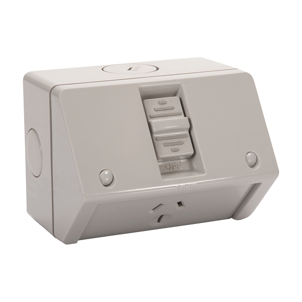 NHP NLINE General Purpose Switch Socket Outlet, IP53, Single, 15A 250V AC