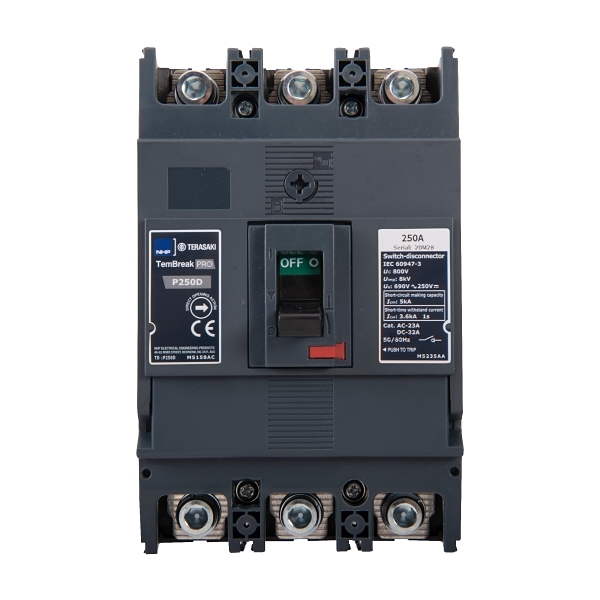 Terasaki TemBreak PRO MCCB 250 Frame 4P 250A Non Auto Switch