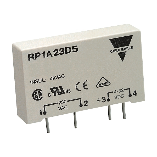 Carlo Gavazzi Solid State Relay Solid State Relay 5A 1 Phase 12 to 265V ...