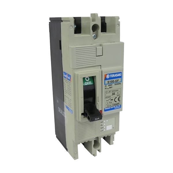 Terasaki TemBreak 2 MCCB 100 Frame 65kA 2P 100A Thermal Magnetic