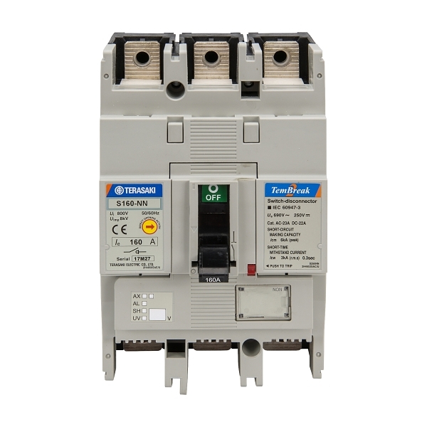 Terasaki TemBreak 2 MCCB 160 Frame 3P 160A Non Auto Switch