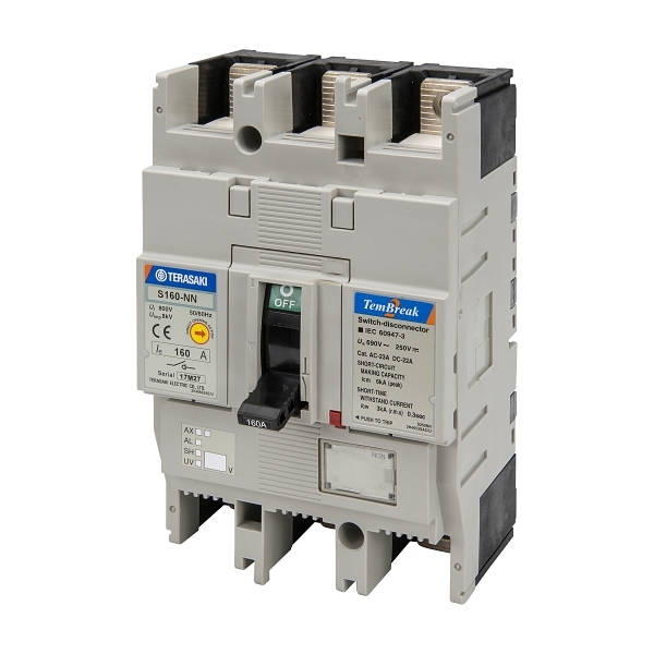 Terasaki TemBreak 2 MCCB 160 Frame 3P 160A Non Auto Switch