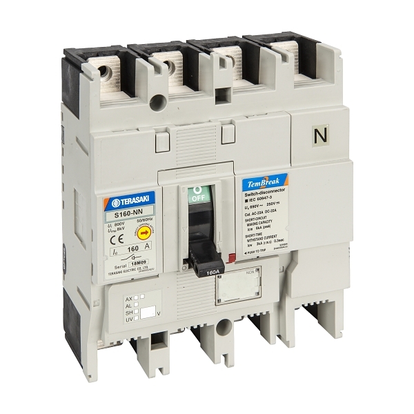 Terasaki TemBreak 2 MCCB 160 Frame 4P 160A Non Auto Switch