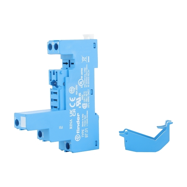 Finder 90 Series Base for 4661 Relay Box Clamp with Plastic Clip