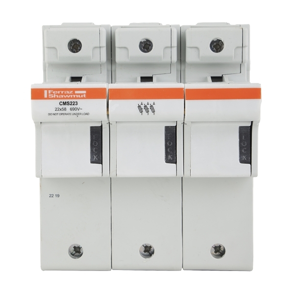 Mersen CM Cylindrical Fuse Holder 28 x 58mm 690V AC 125A 3Pole